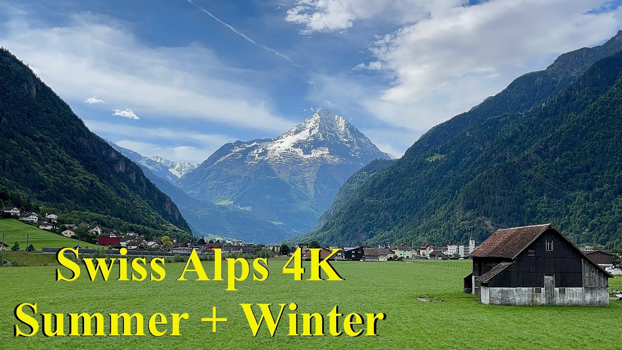 Switzerland 4K Ultra Scenic Drive | Alps, Foggy Passes, Swiss Villages ...