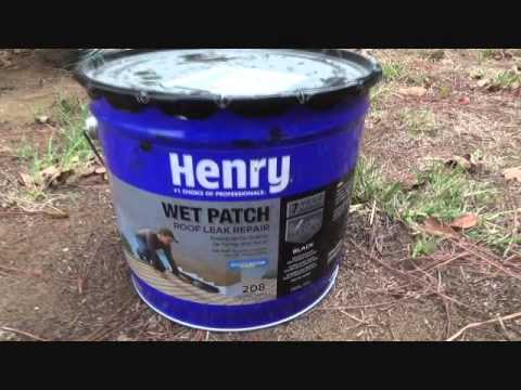 Getting ready to patch a flat roof with Henry Wet Patch - YouTube