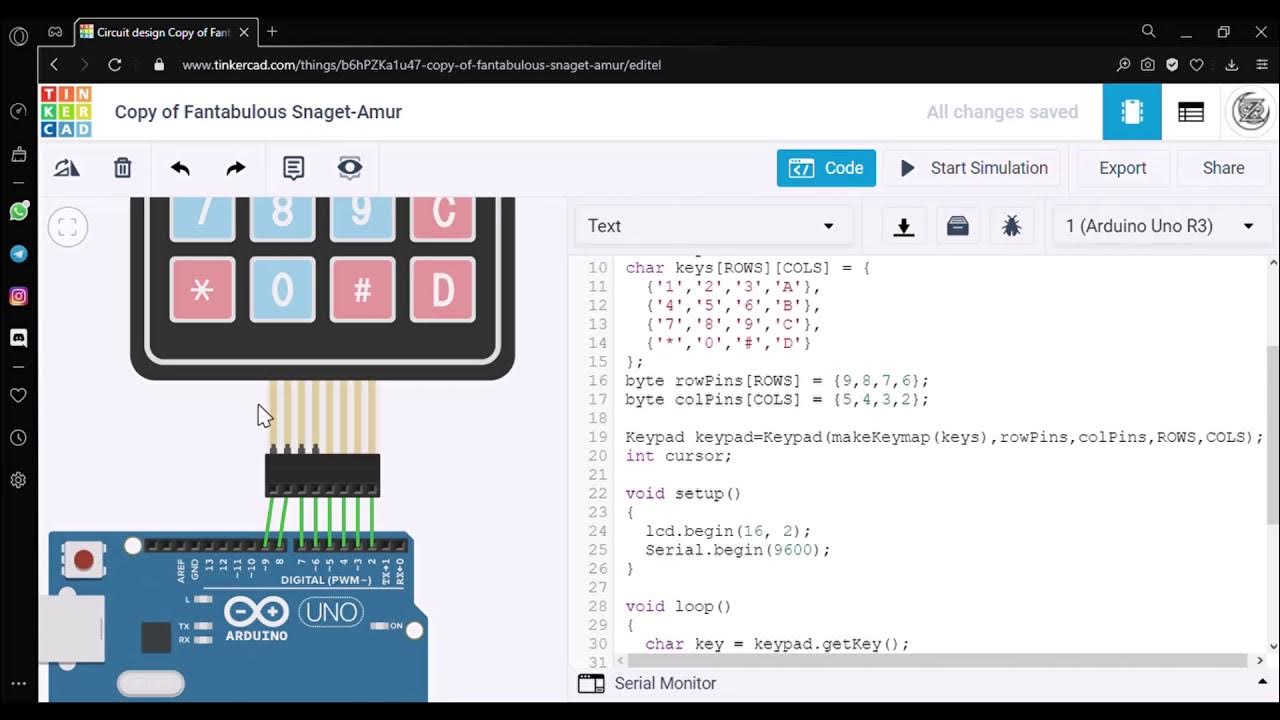 Tutorial Menampilkan Input Keypad di LCD dengan Arduino pada Aplikasi Tinkercad - YouTube