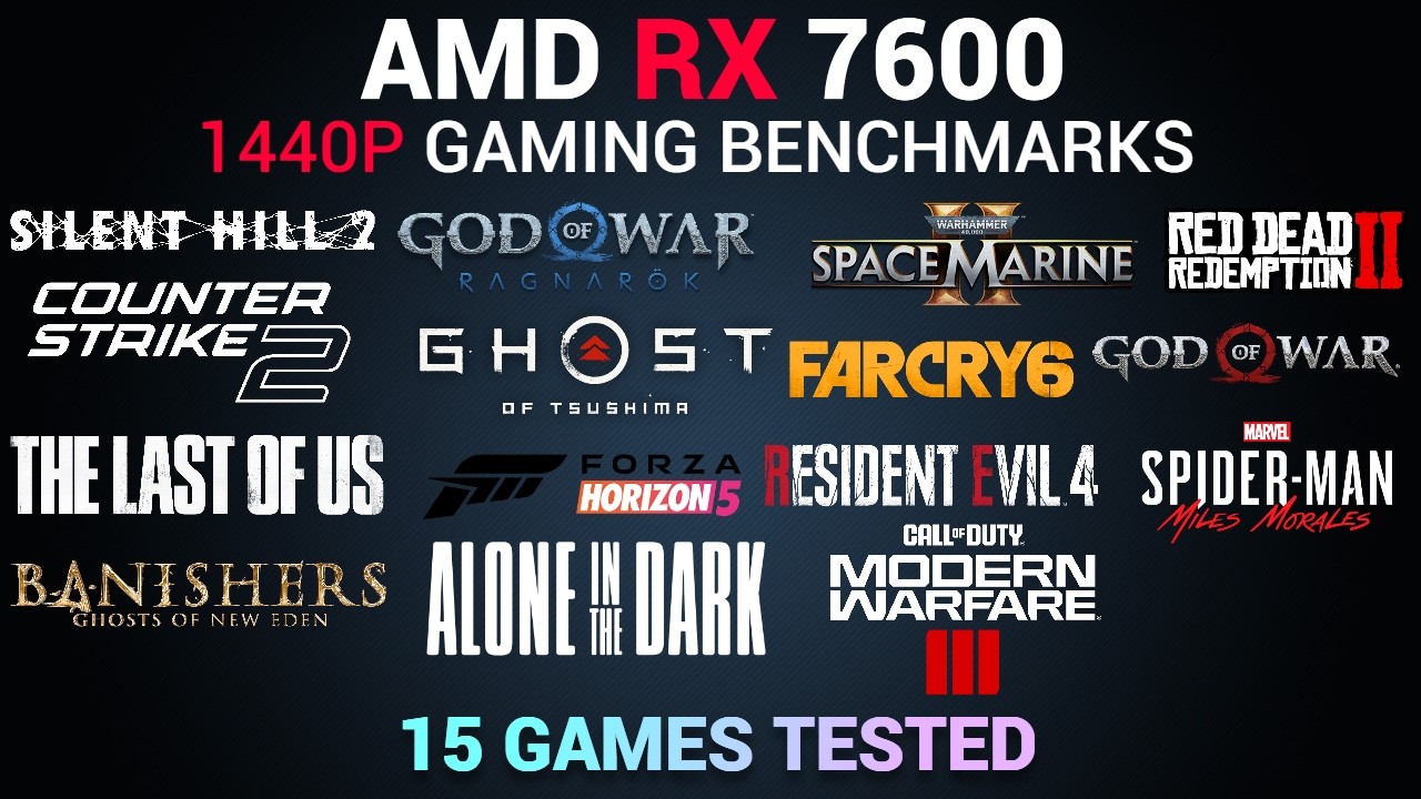 AMD RX 7600 1440P Gaming Benchmarks (15 Games Tested) - YouTube