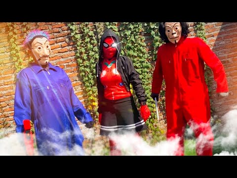 RED SPIDER GIRL IN REAL LIFE BAD GUY AND BAD SPIDERMAN - YouTube