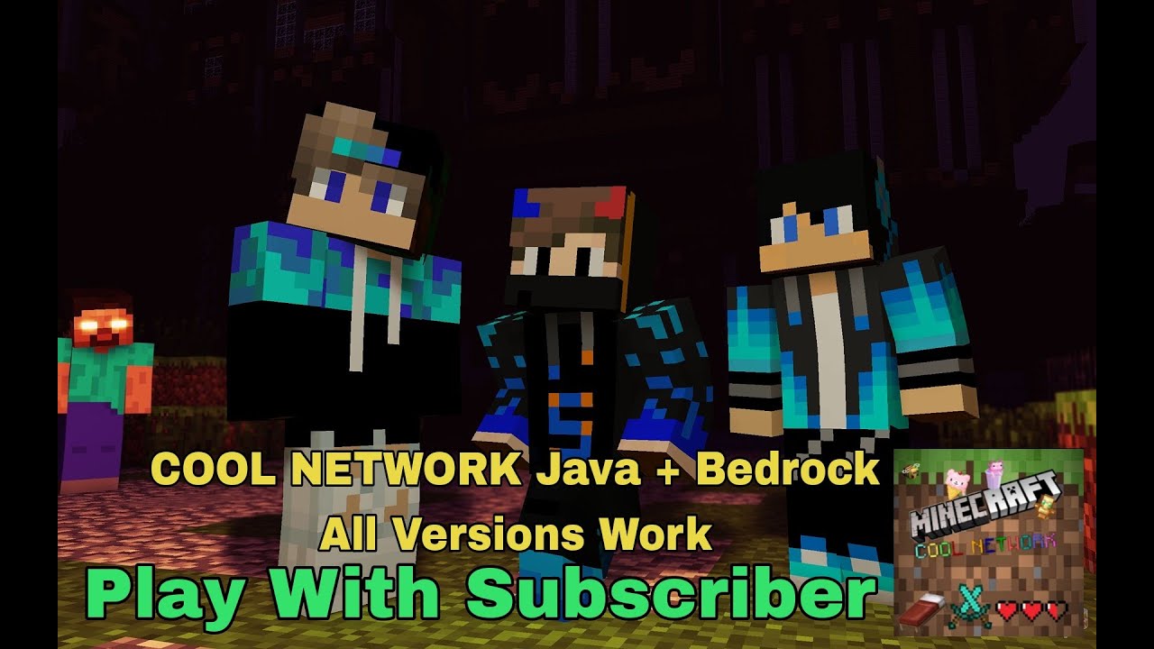 COOL NETWORK SMP+game Java+Bedrock pe all version java1.19 to 1.16 ip: coolnetwork.aternos.me ...