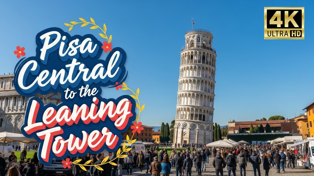 Pisa Central Station to Leaning Tower of Pisa Walking Tour 🇮🇹 Best ...