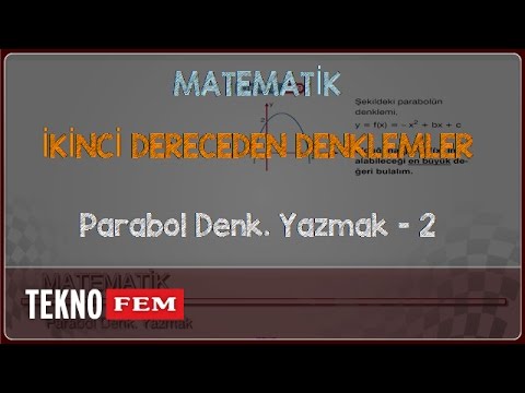 10. Sınıf MATEMATİK - Parabol Denk. Yazmak - 2