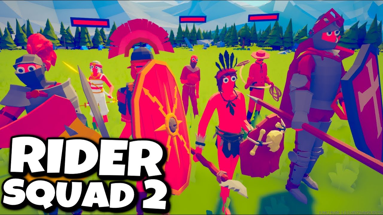New Rider Squad! 7 Rider Units vs Every Faction #1 - TABS Mods Gameplay ...