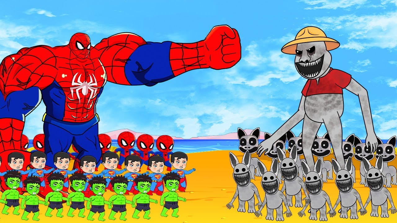 Rescue Team HULK Family & SUPERMAN vs GOLD SPIDERMAN SHARKZILLA : Who ...
