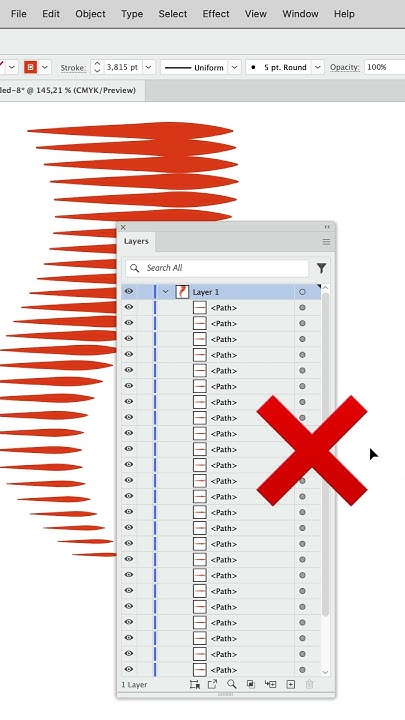How To Select Consecutive Objects With Illustrator's Layers Panel #vector #design - YouTube