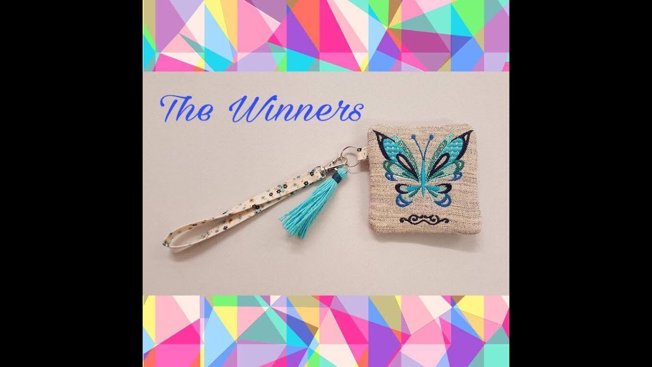 Sweet Pea's June Sew-a-Long Winners -Butterfly Zipper Purse machine ...