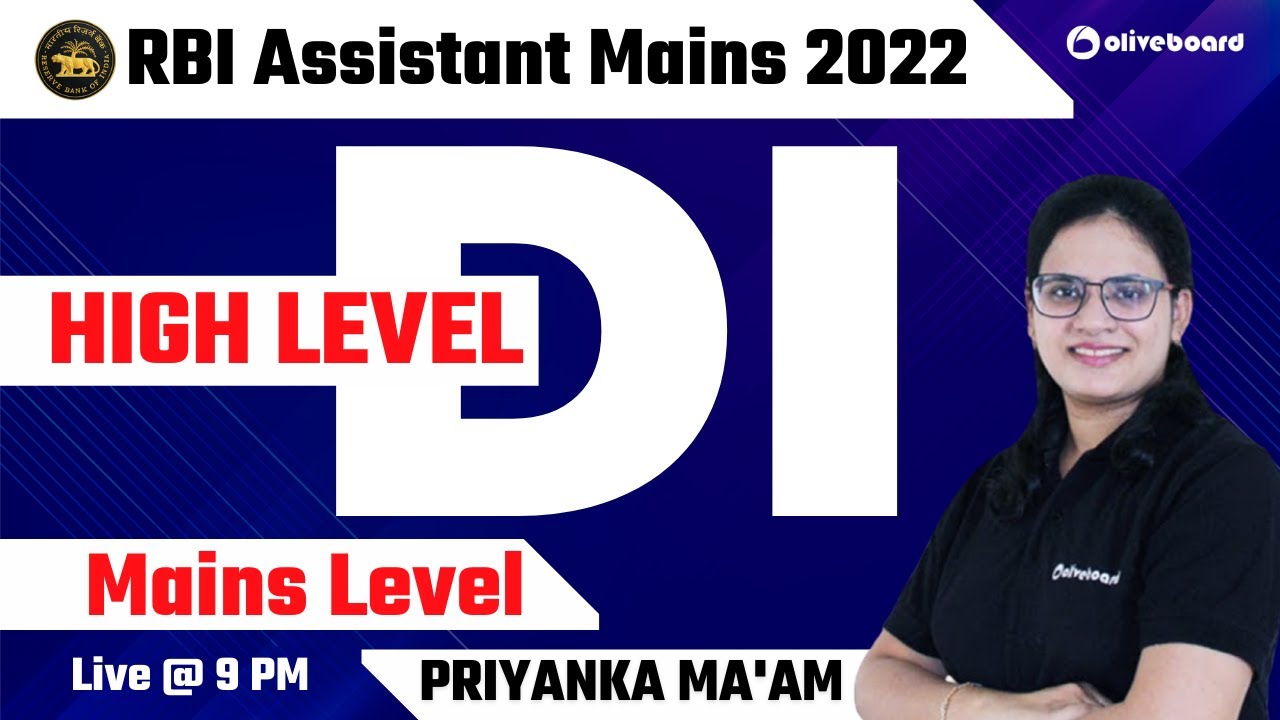 RBI Assistant Mains DI 2022 | Bar Graph DI | Mains Level | By Priyanka ...