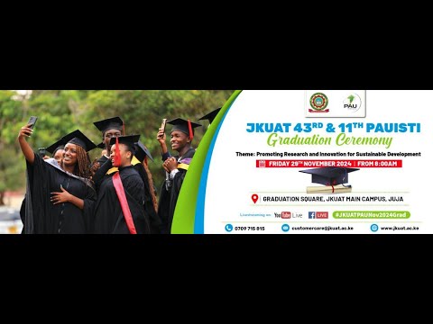LIVE: JKUAT 43RD GRADUATION CEREMONY 2024, THIKA MAIN CAMPUS - YouTube
