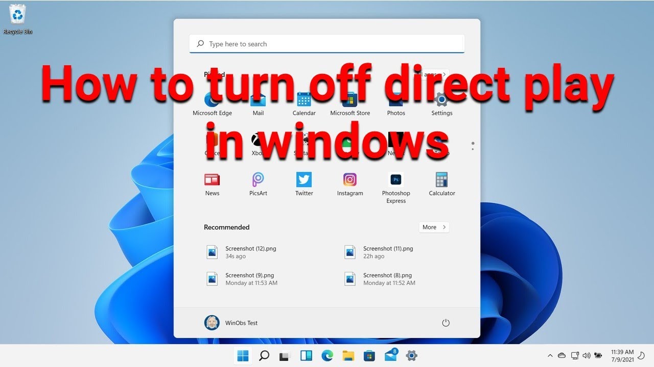 How to turn off direct play in windows - YouTube
