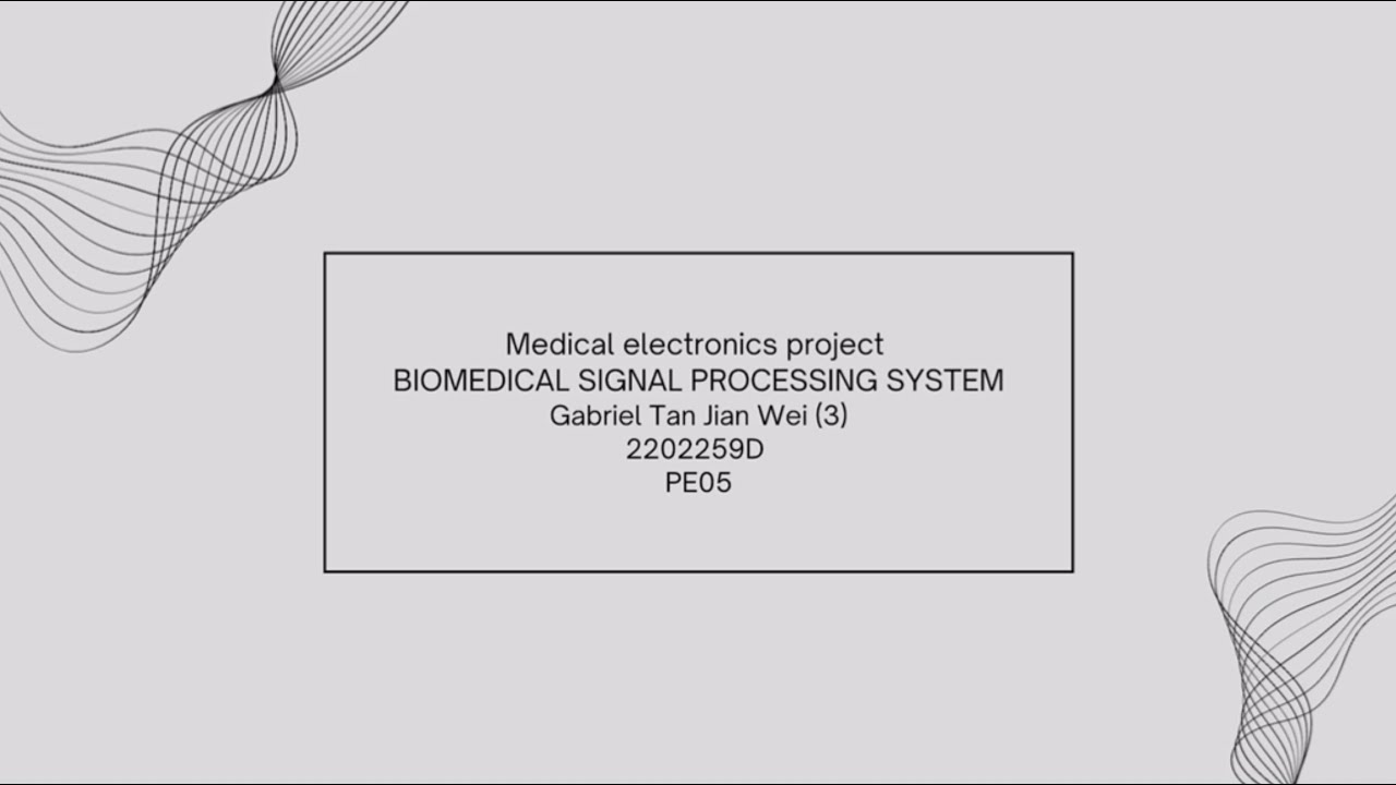 Medical electronics project - YouTube