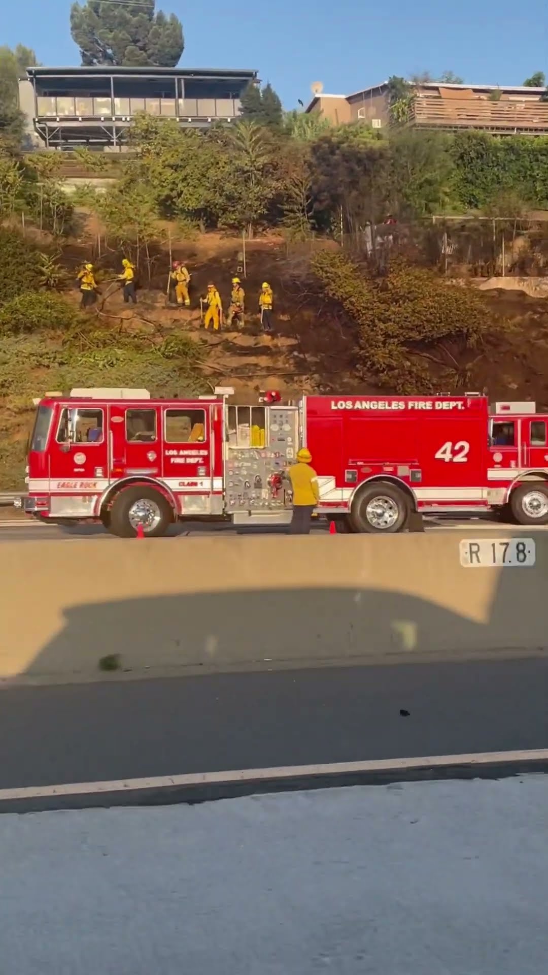 RA55 B2 E42 E250 E56 T50 response to a car fire and a vegetation fire - YouTube