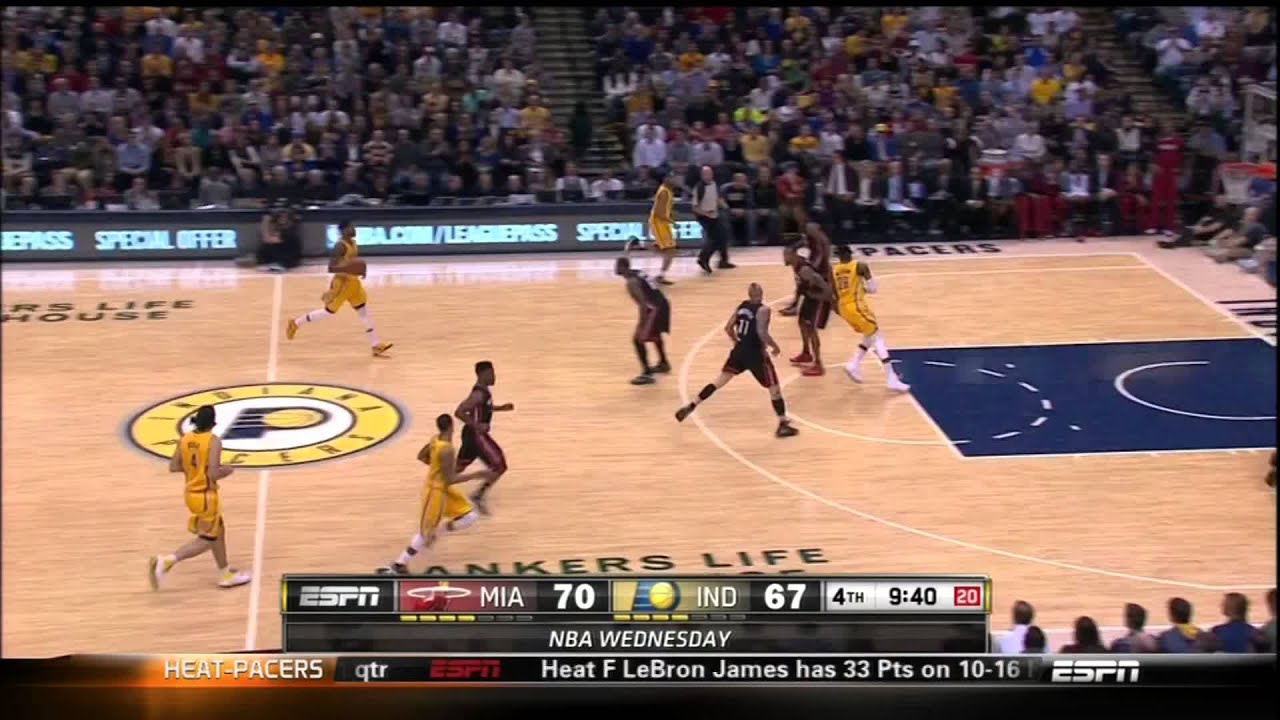 Paul George Dunk over LeBron - YouTube