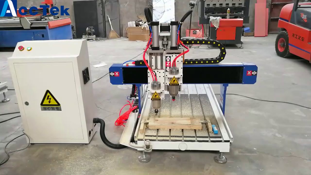 AccTek AKG6090 cnc router for wood - YouTube