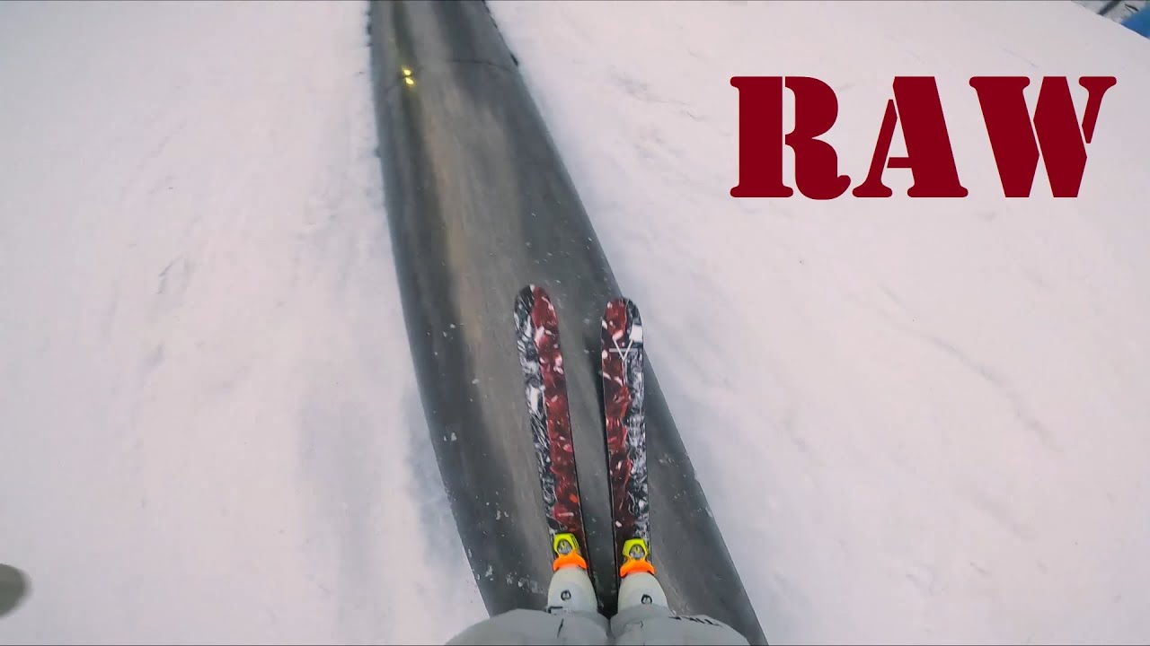 Raw GoPro Park Skiing Rail Progression - YouTube