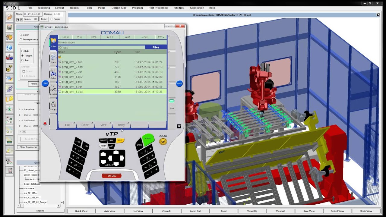 COMAU virtual controller SIM3D PRO - ROBOSIMPRO - YouTube