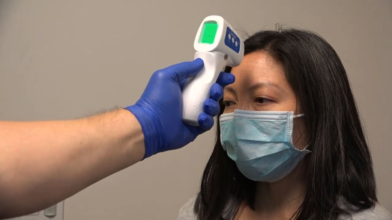 Non Contact Forehead IR Thermometer 15007 Operation and Use 20E2 - YouTube