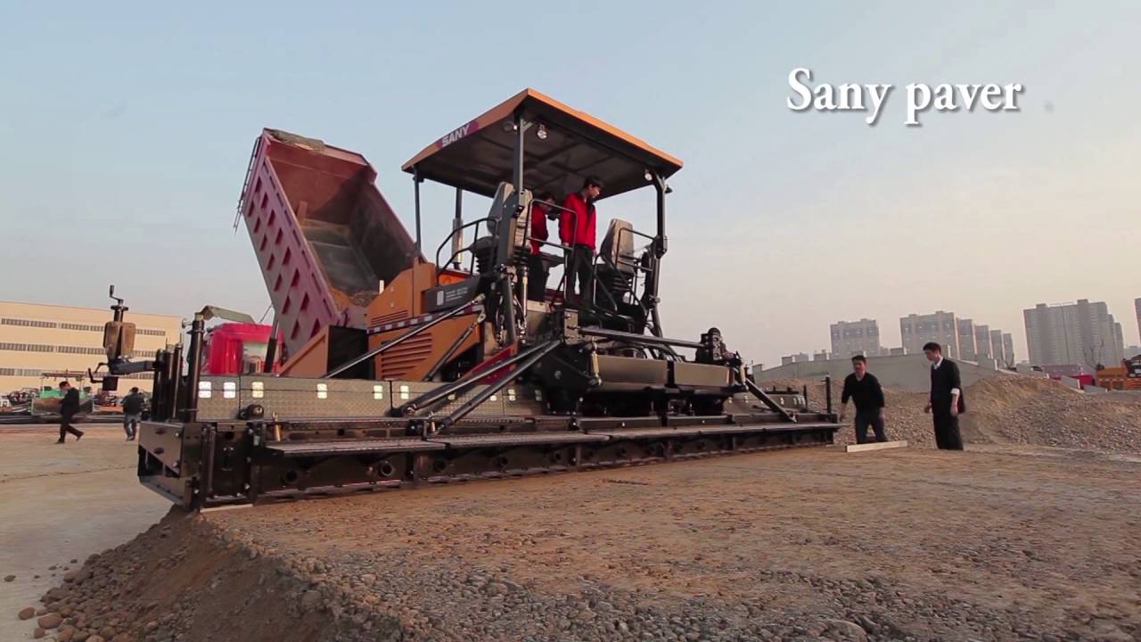 SANY Paver - YouTube
