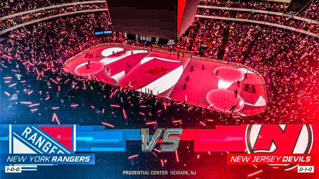 New Jersey Devils vs New York Rangers - Game 2 East 1st Round Stanley ...
