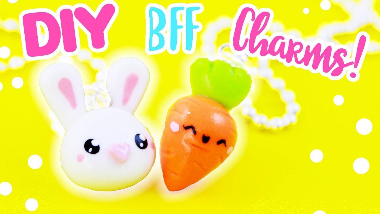 DIY CUTE BUNNY BFF CHARMS! | Kawaii Friday - YouTube