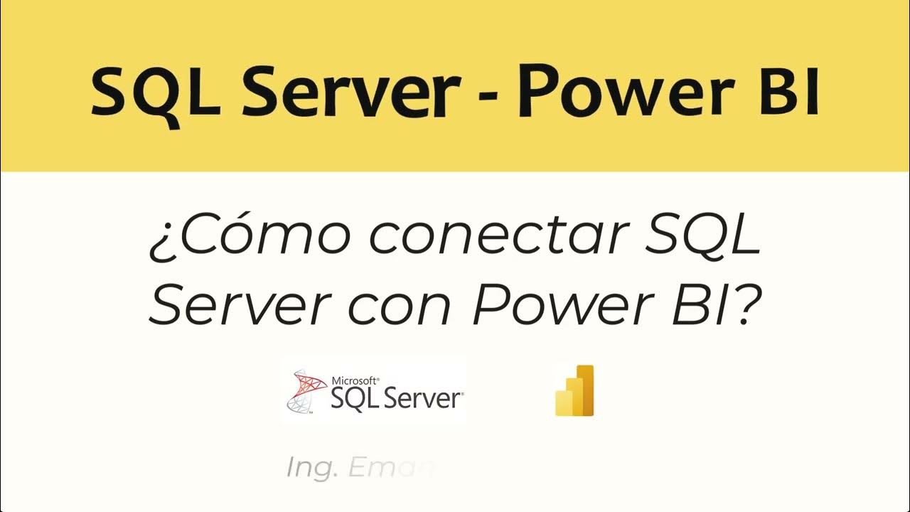¿Cómo conectar SQL Server con Power BI? - YouTube