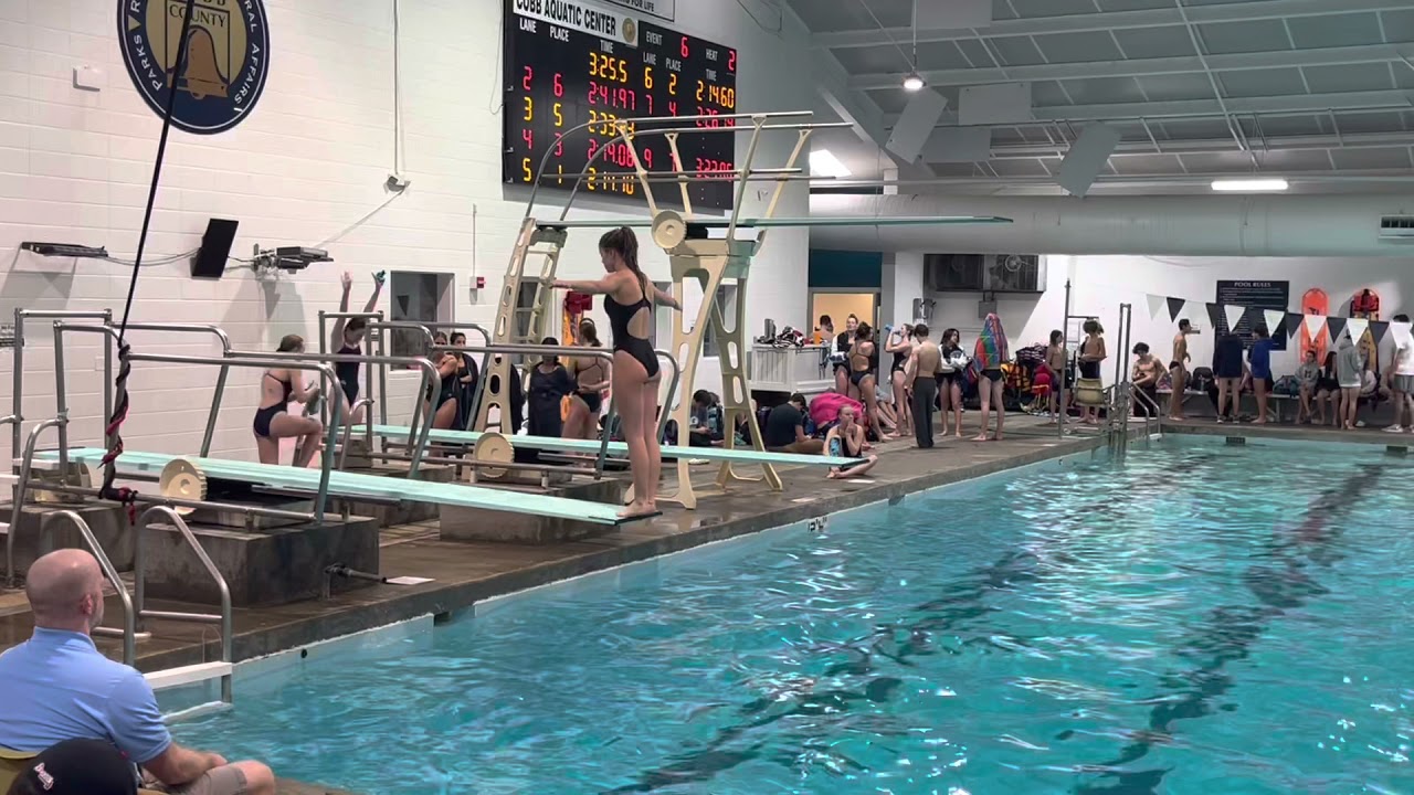 Second HS dive meet - 5 months of diving - YouTube
