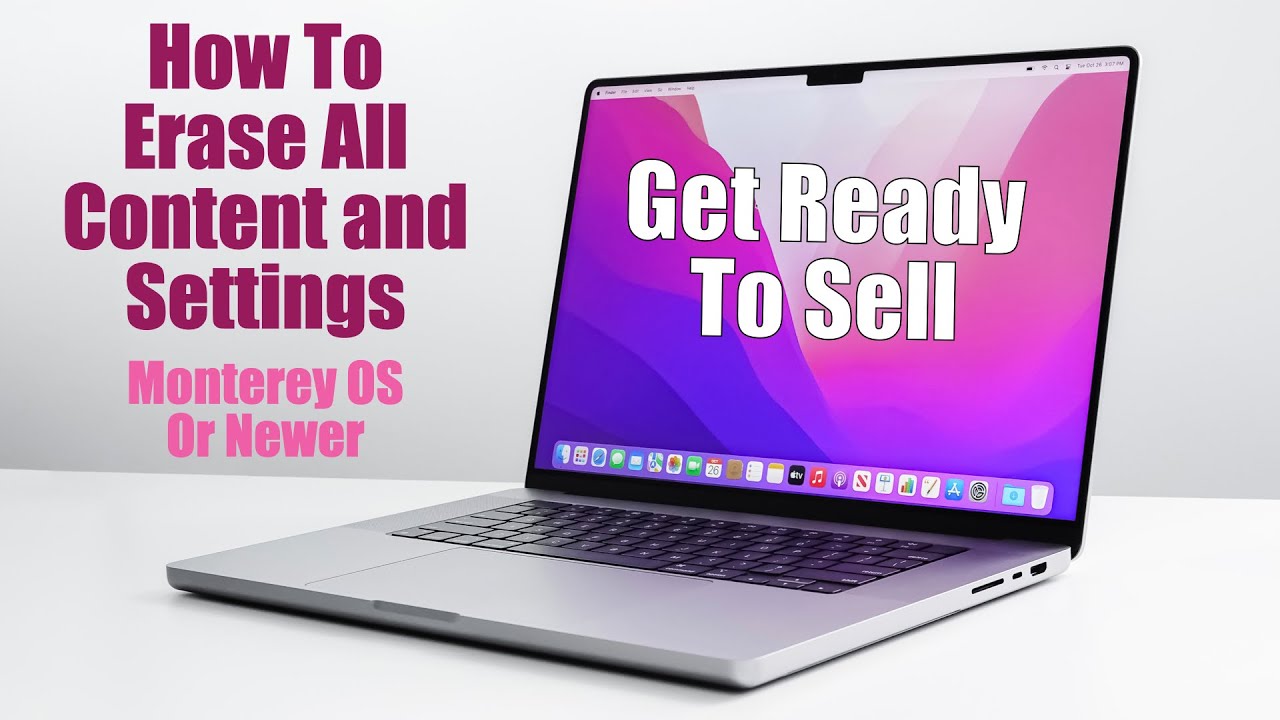 Erase All Content and Setting macOS Monterey or Newer - YouTube