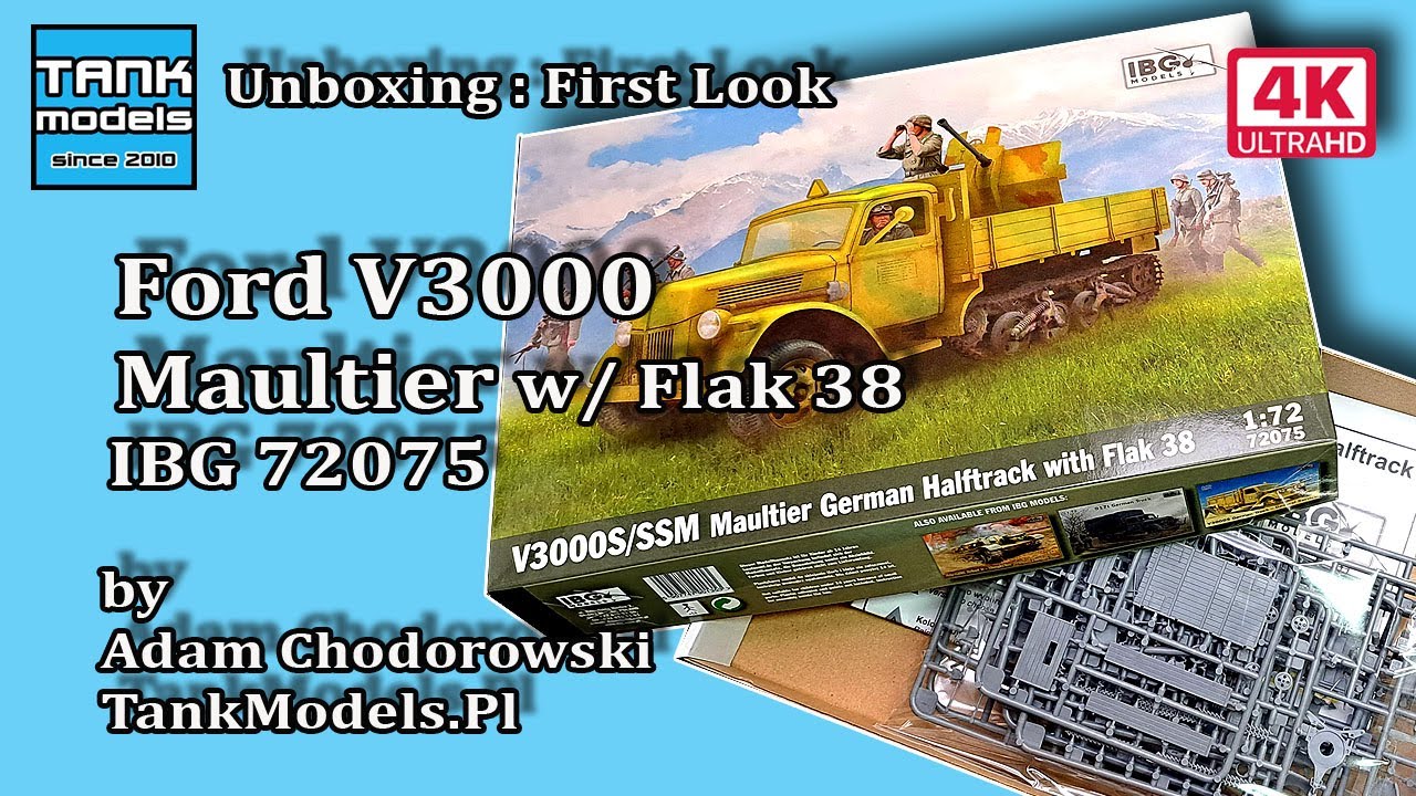 Unboxing #136 - Ford V3000 Maultier w/Flak 38 - IBG 72075 - YouTube