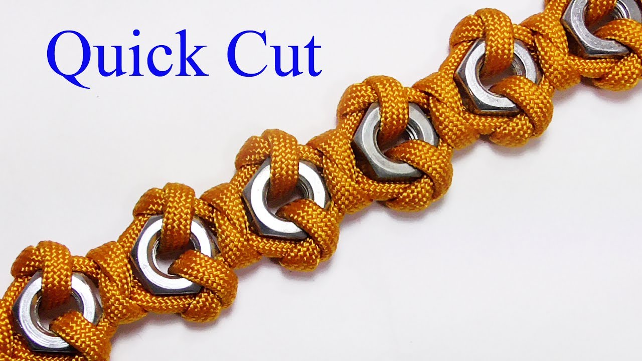 Hex Nut Paracord Bracelet - Quick Cut - YouTube