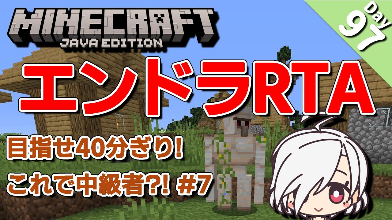 【マイクラ】【Day97】エンドラRTA 討伐目標40分以内！#7 【Java 1.16.1 RSG】 - YouTube