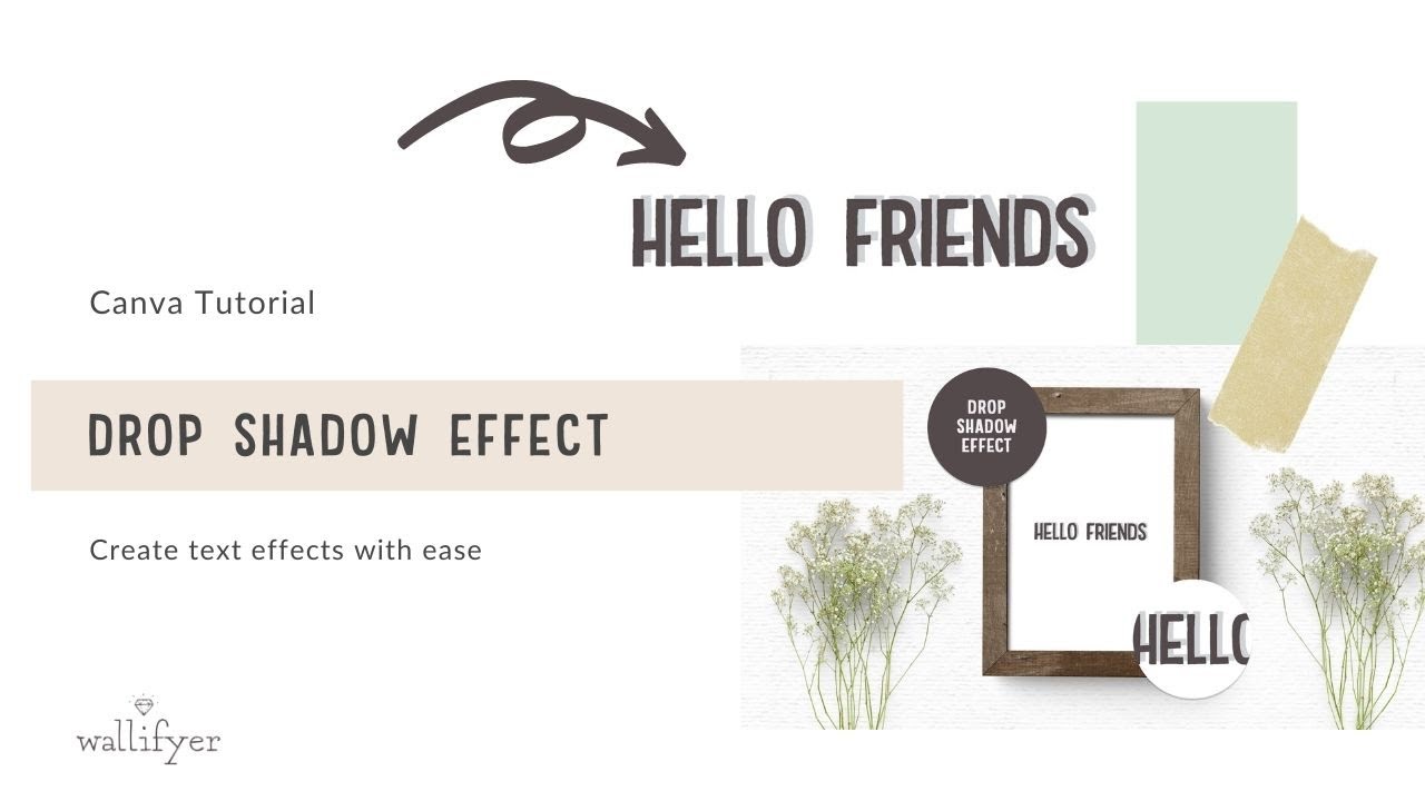How to make a drop shadow in Canva | Canva text effect tutorial for ...