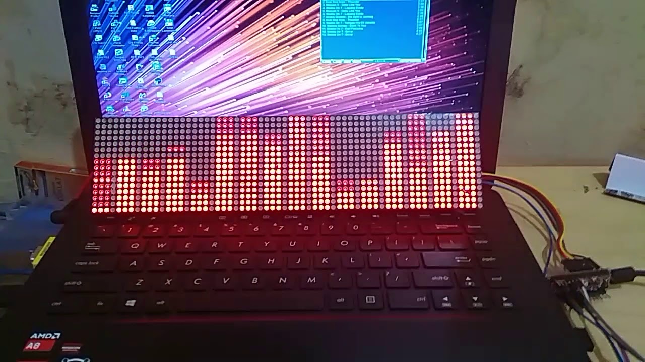 led dot matrix P4.75 audio spectrum analyzer - YouTube