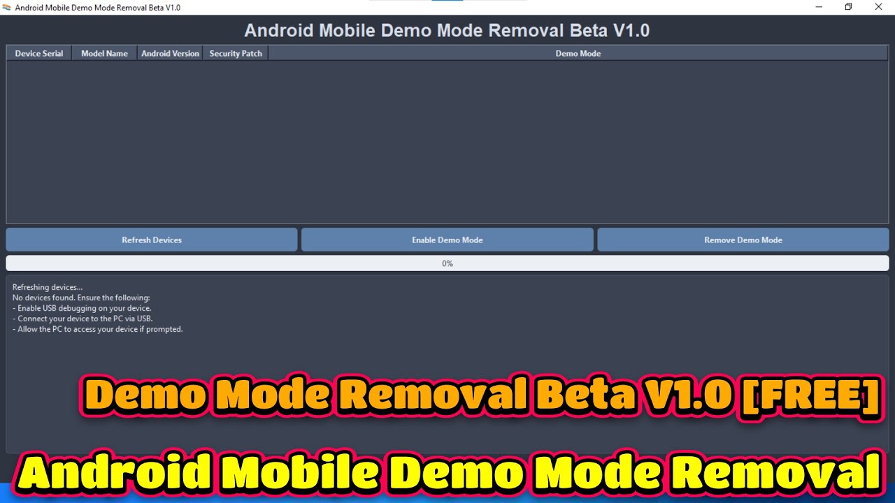Android Mobile Demo Mode Removal Beta V1.0 [FREE] | Aj Mobile Repairing ...