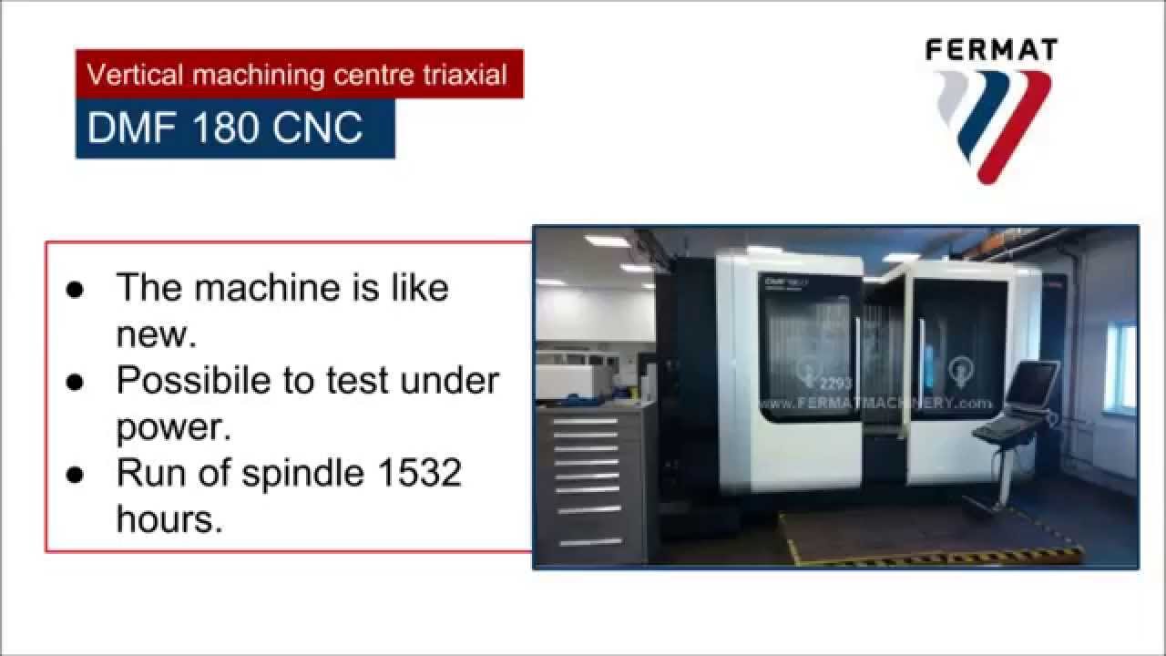 DECKEL MAHO DMF 180 CNC Vertical Machining Centre Triaxial 151113 - YouTube