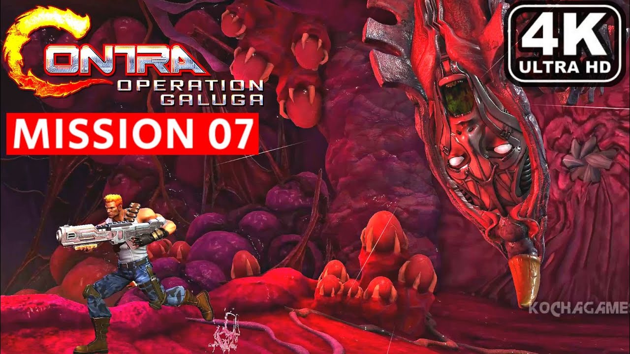 Contra Operation Galuga Mission 07 Alien Hive Full Gameplay Walkthrough ...