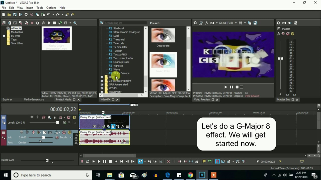 How to Make G Major 8 On Sony Vegas Pro - YouTube