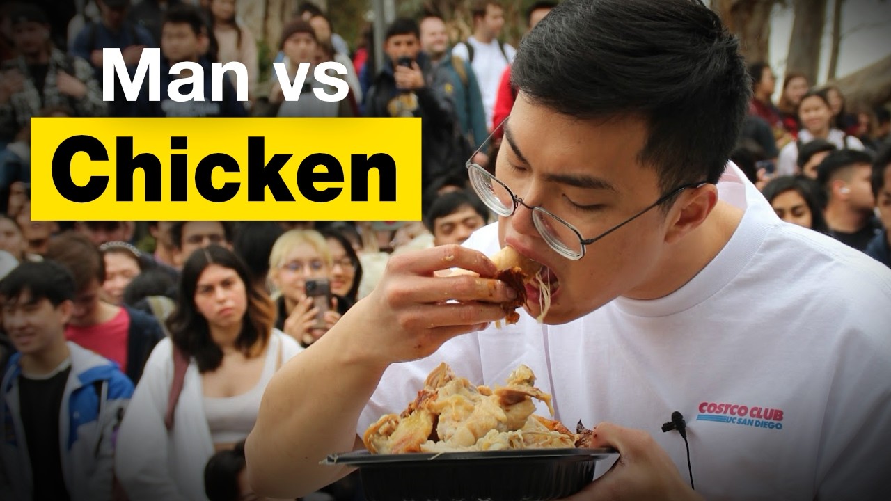 Eating an Entire Costco Chicken in front of 1,000 People at UC San ...