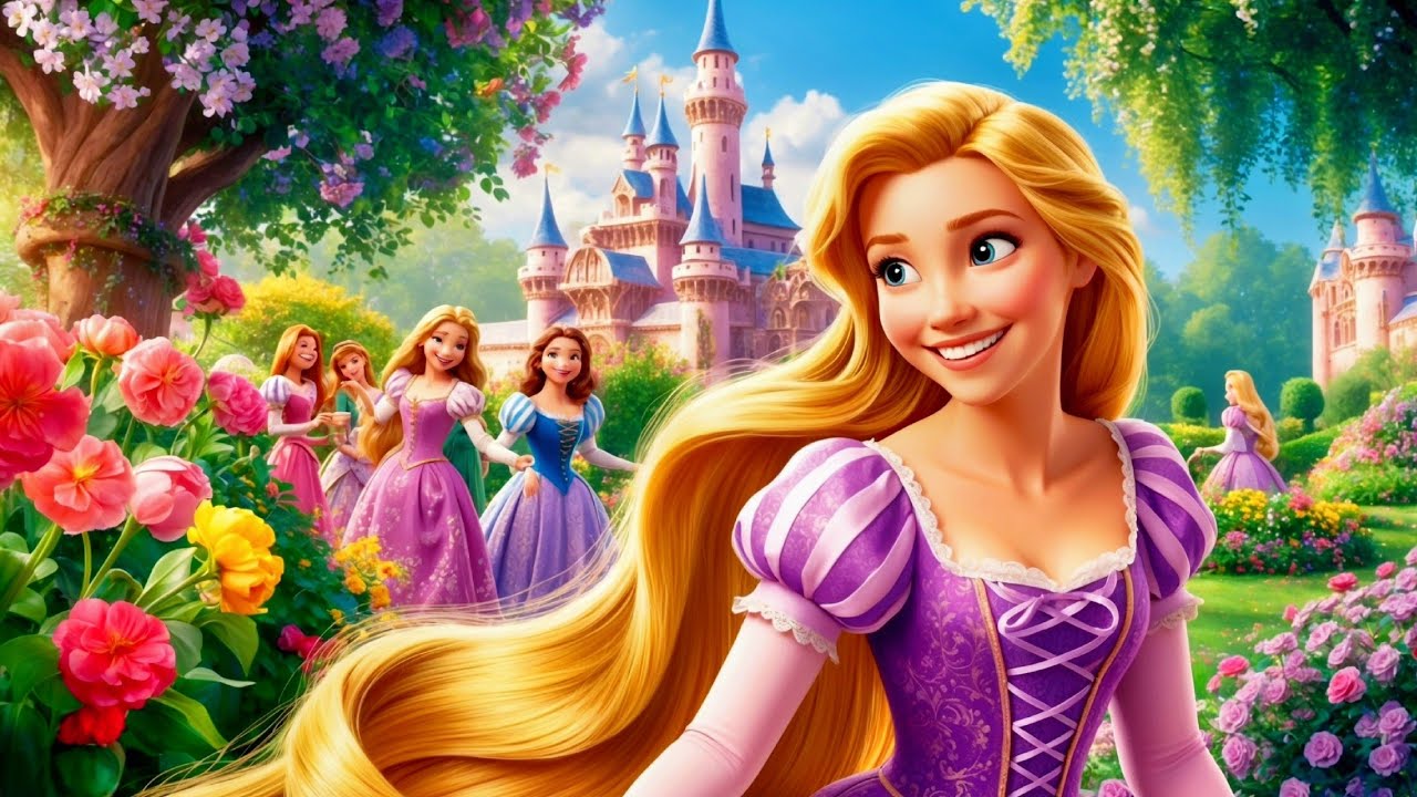 🌼 Rapunzel's Garden Party Adventure! 🎉 Fairy Tales for Kids - YouTube