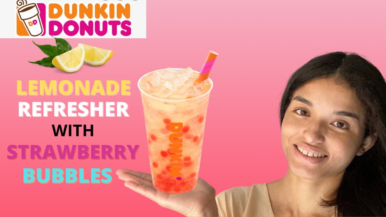 NEW! Dunkin Strawberry Popping Bubbles🍓 with Lemonade 🍋 | Taste Test ...