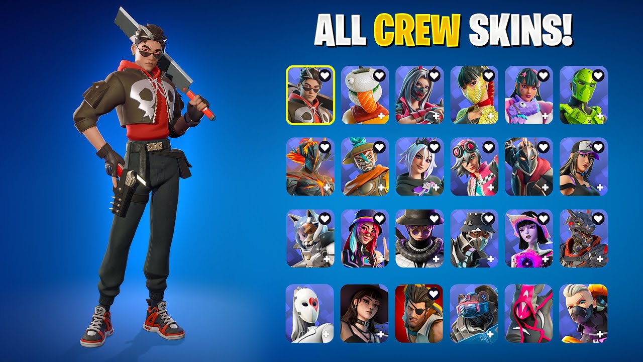 All Fortnite Crew Pack Skins (2020-2025) - YouTube
