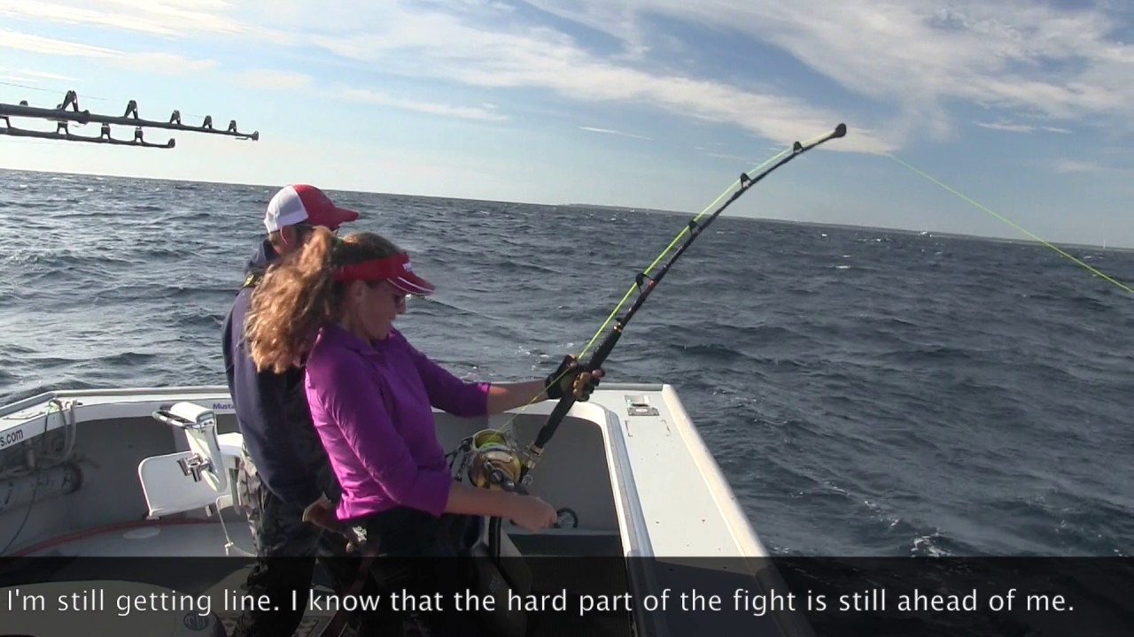 Female Angler catches Giant Bluefin Tuna - 700lbs+ on Stand-up - PEI ...