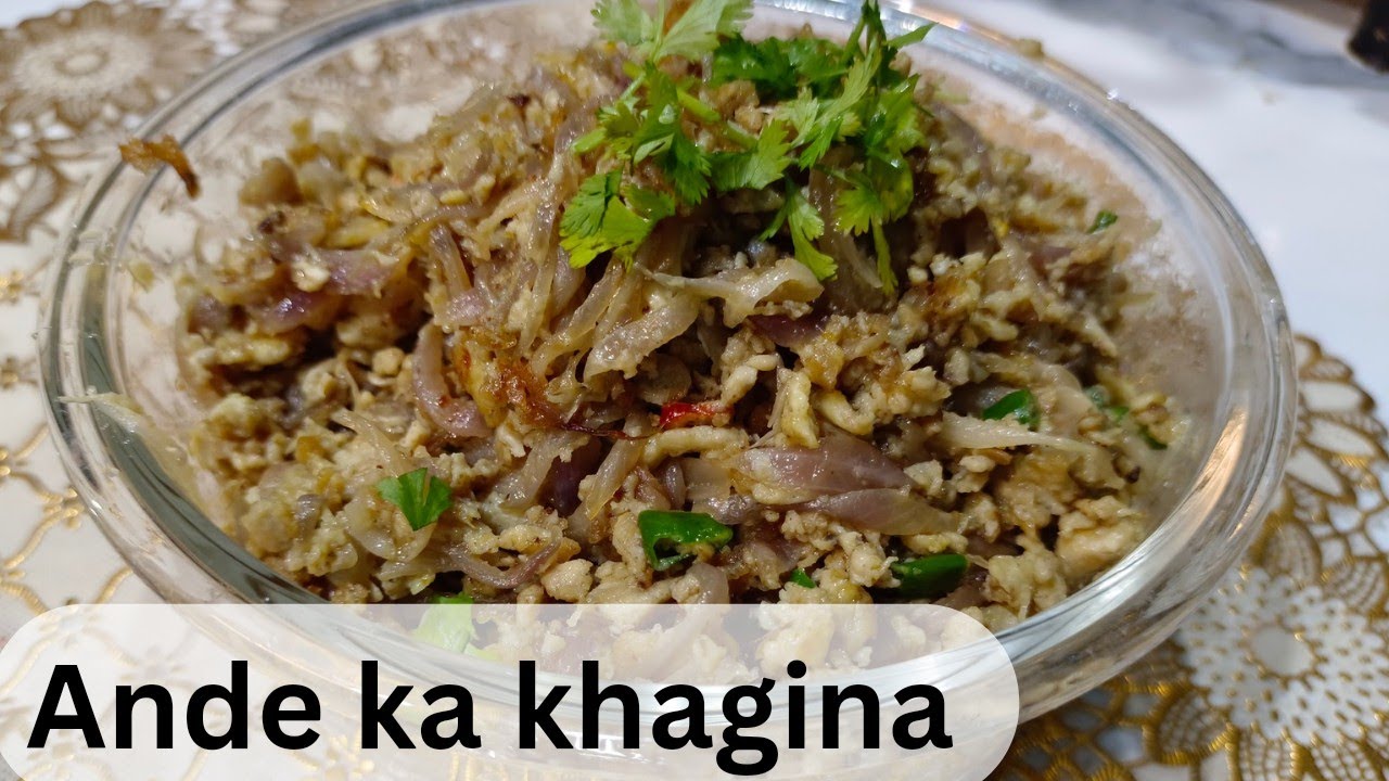 Ande ka khagina/ anda bhurji recipe for breakfast | egg recipe - YouTube