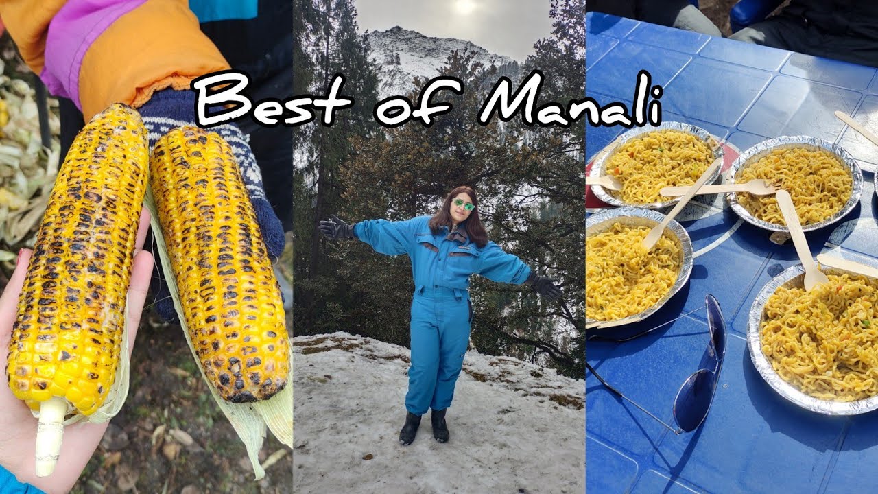 Manali Day-2 ️ | Food & Solang Valley | Khoksar | Bungee Jumping & more ...