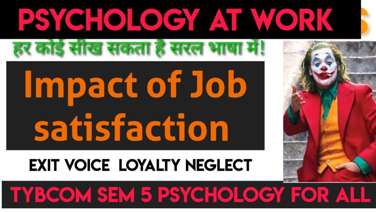 Impact Of Job satisfaction EXIT-VOICE-LOYALTY-NEGLECT Organisation ...