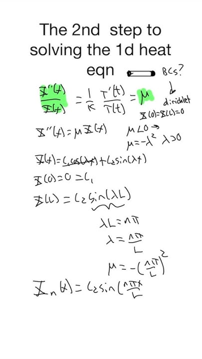 Second step to solving the 1d heat equatopn #maths - YouTube