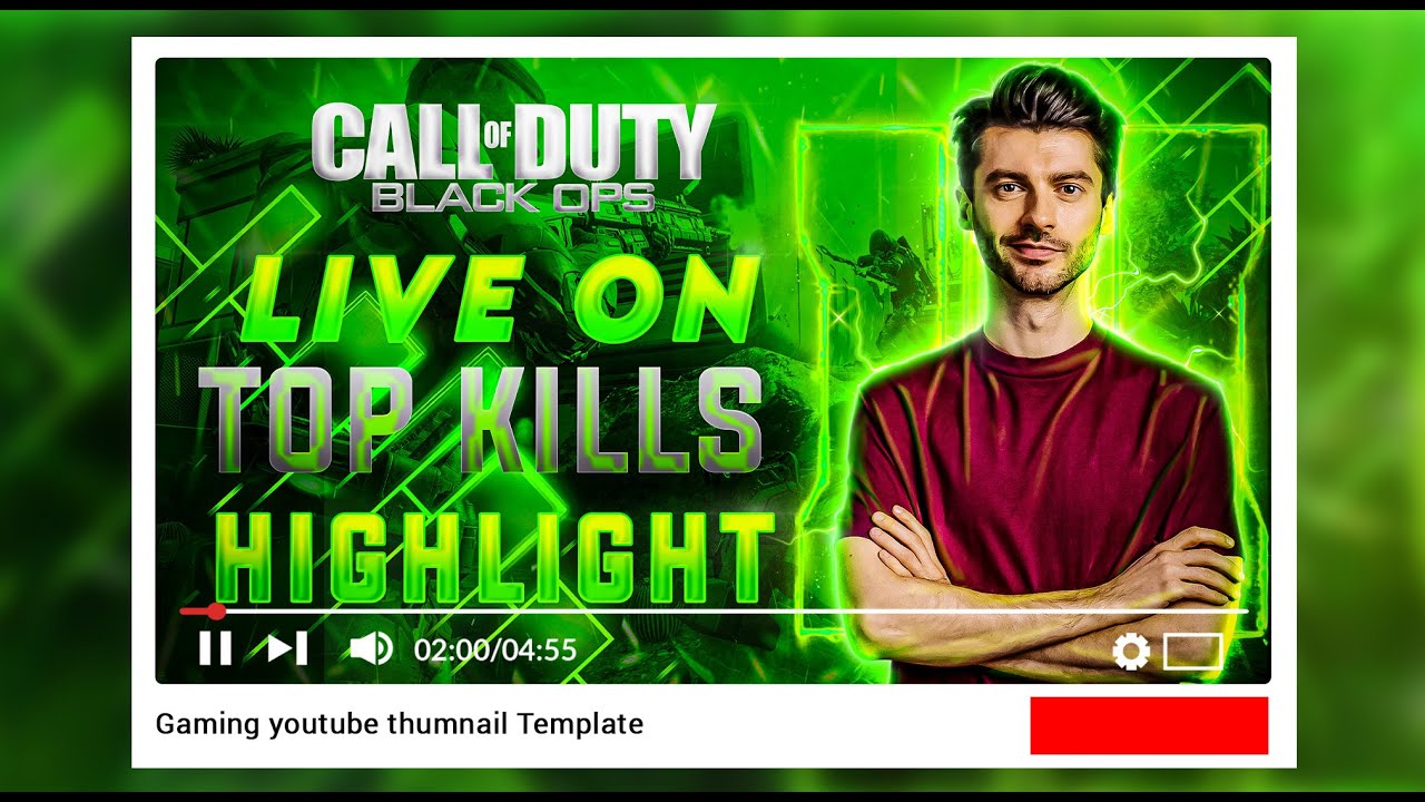 Gaming Thumbnail Design in Photoshop | Thumbnail Design Photoshop ...