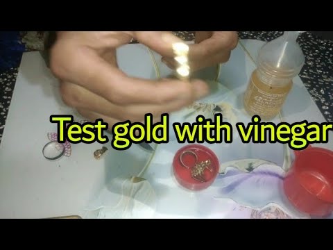 how to test gold at home with vinegar - YouTube