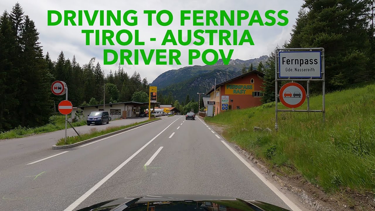 ROUTE TO FERN MOUNTAIN PASS - AUSTRIA - DRIVER POV - DRIVE TO LERMOOSER ...