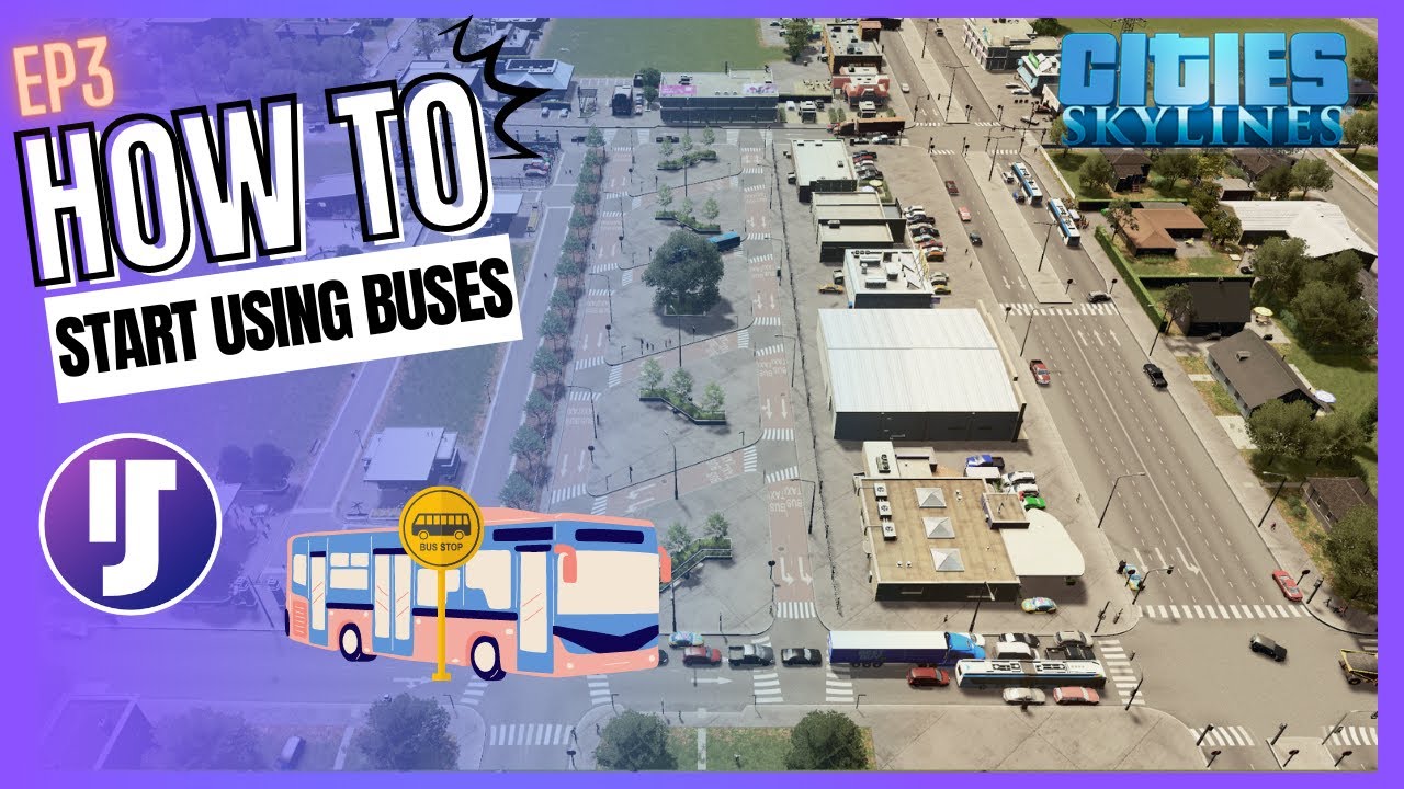 How to Start Using Buses | Let's Play Cities: Skylines EP 3 - YouTube